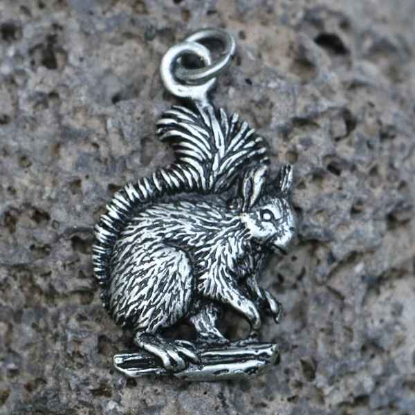 SQUIRREL, pendant, Zinc, antique silver Drakkaria All pendants, our ...