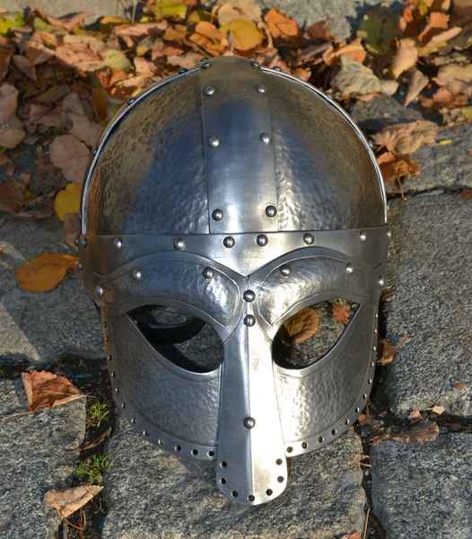 Viking Ocular Helm, 2 mm thick, decorated by hammering Wulflund