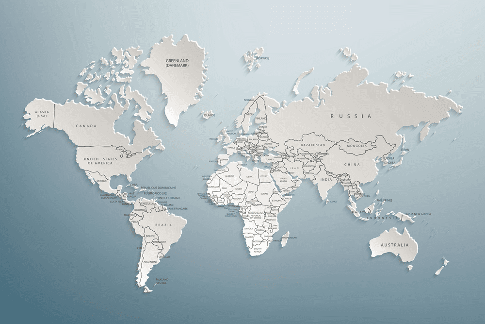 Obraz mapa sveta v originálnom prevedení | Dovido.sk