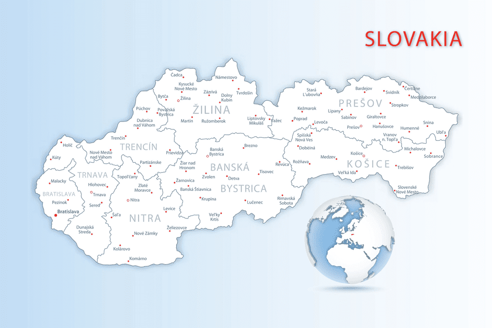Obraz mapa Slovenskej republiky | Dovido.sk