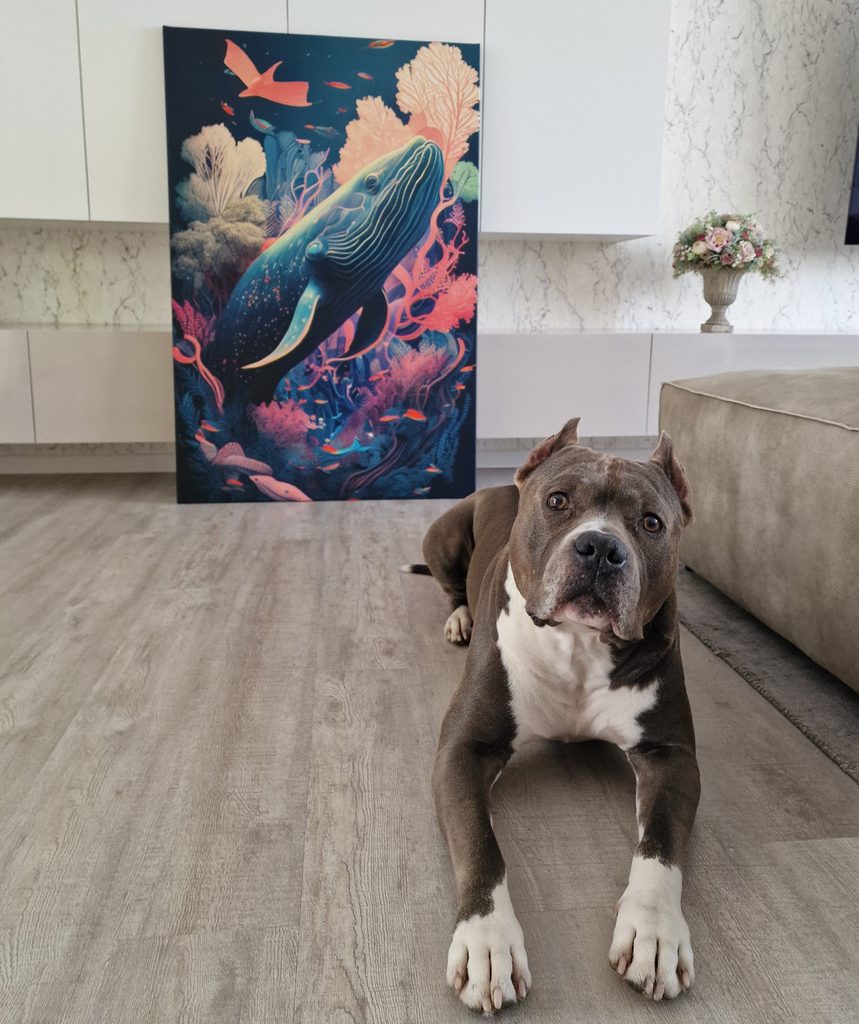 Wandbild Surrealistischer Wal | Dovido.de