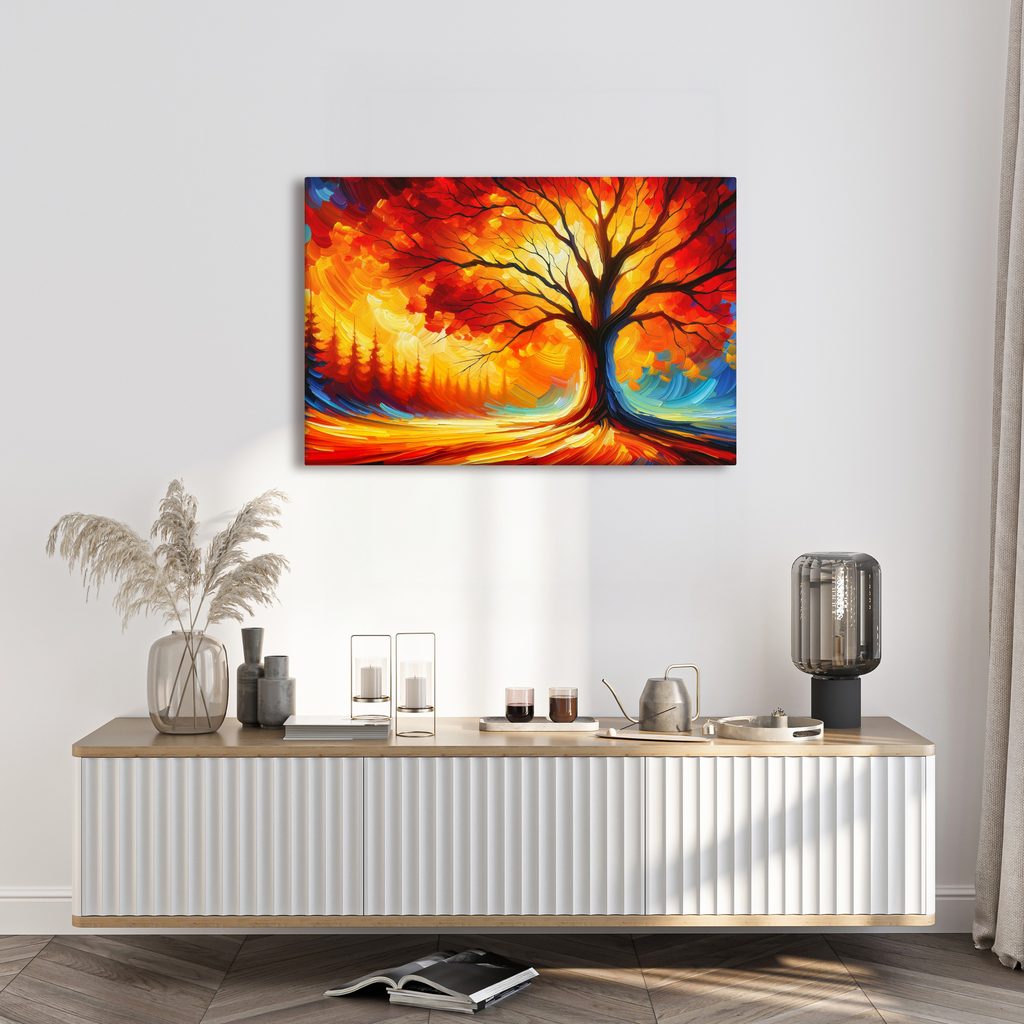 Slika drvo života u plamenu | Dovido.hr