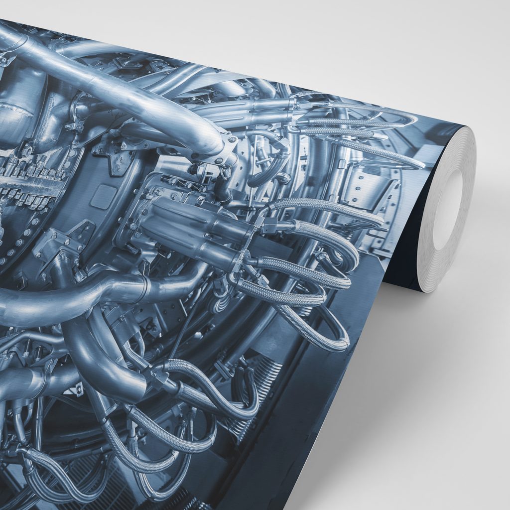 Wall mural gas turbine engine | Dovido.com