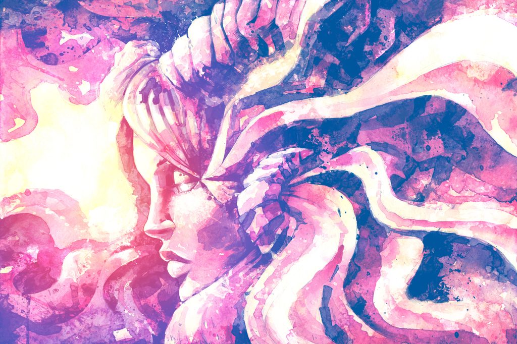 Tapete Frau im Fantasy-Design | Dovido.de