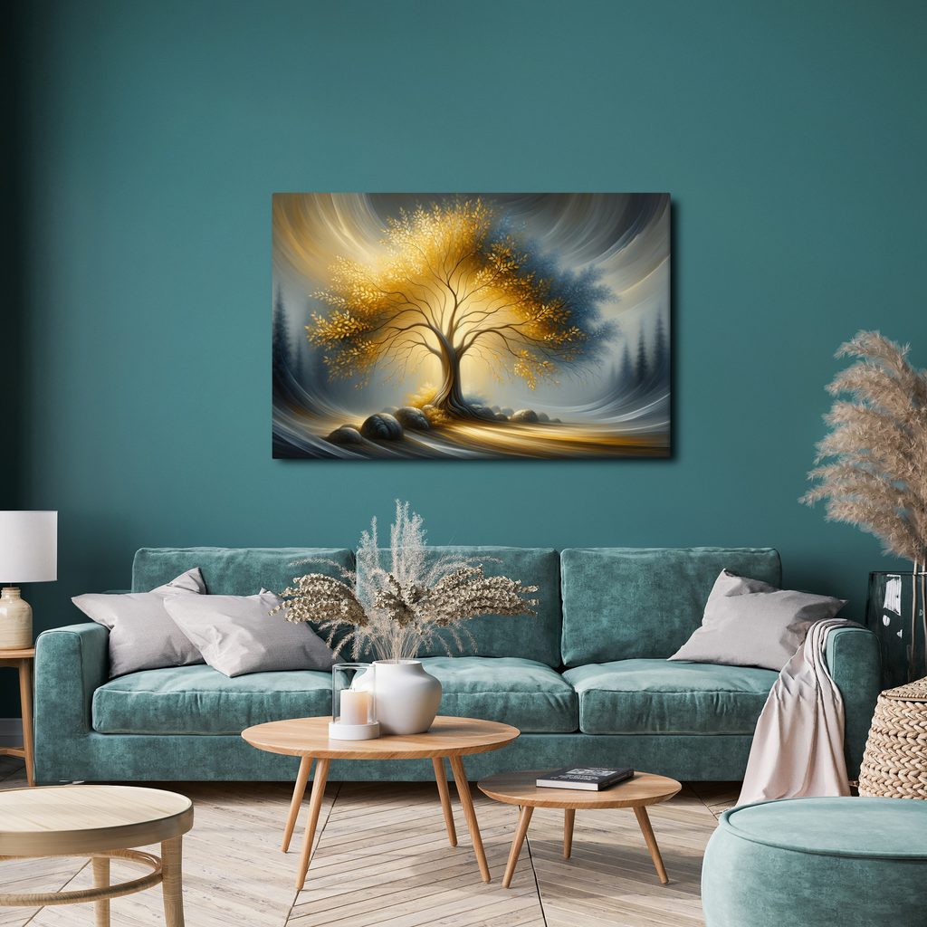 Slika zlatno stablo života u krajoliku | Dovido.hr