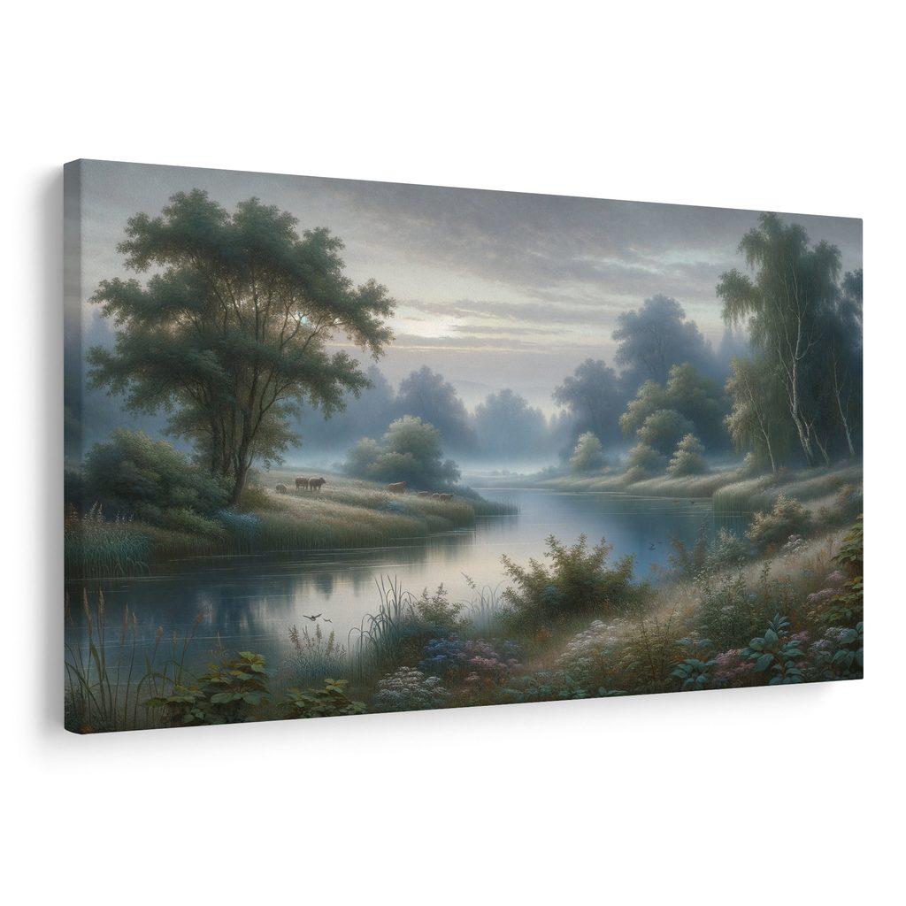 Slika reka v meglici | Dovido.si