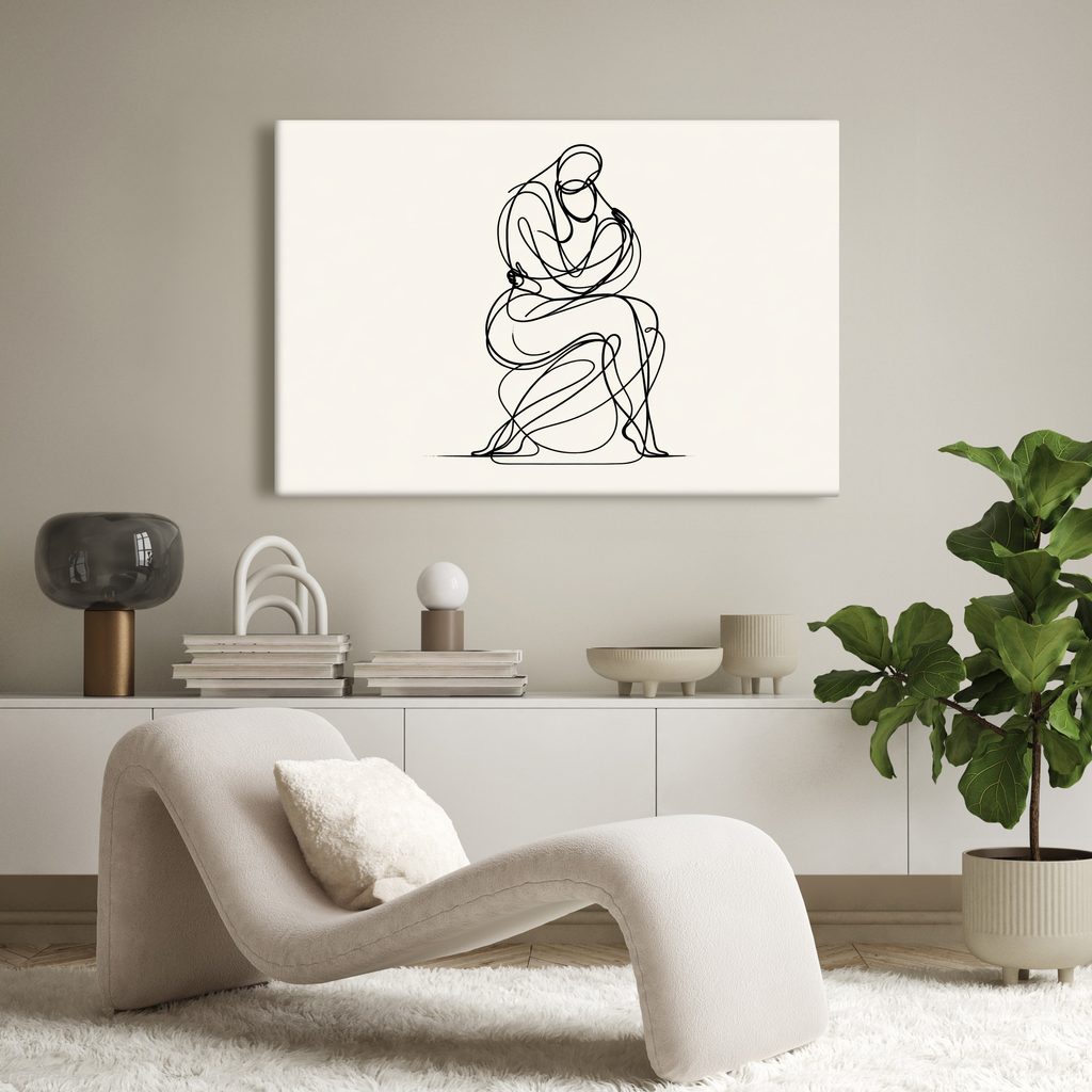 Slika minimalistična risba figure | Dovido.si