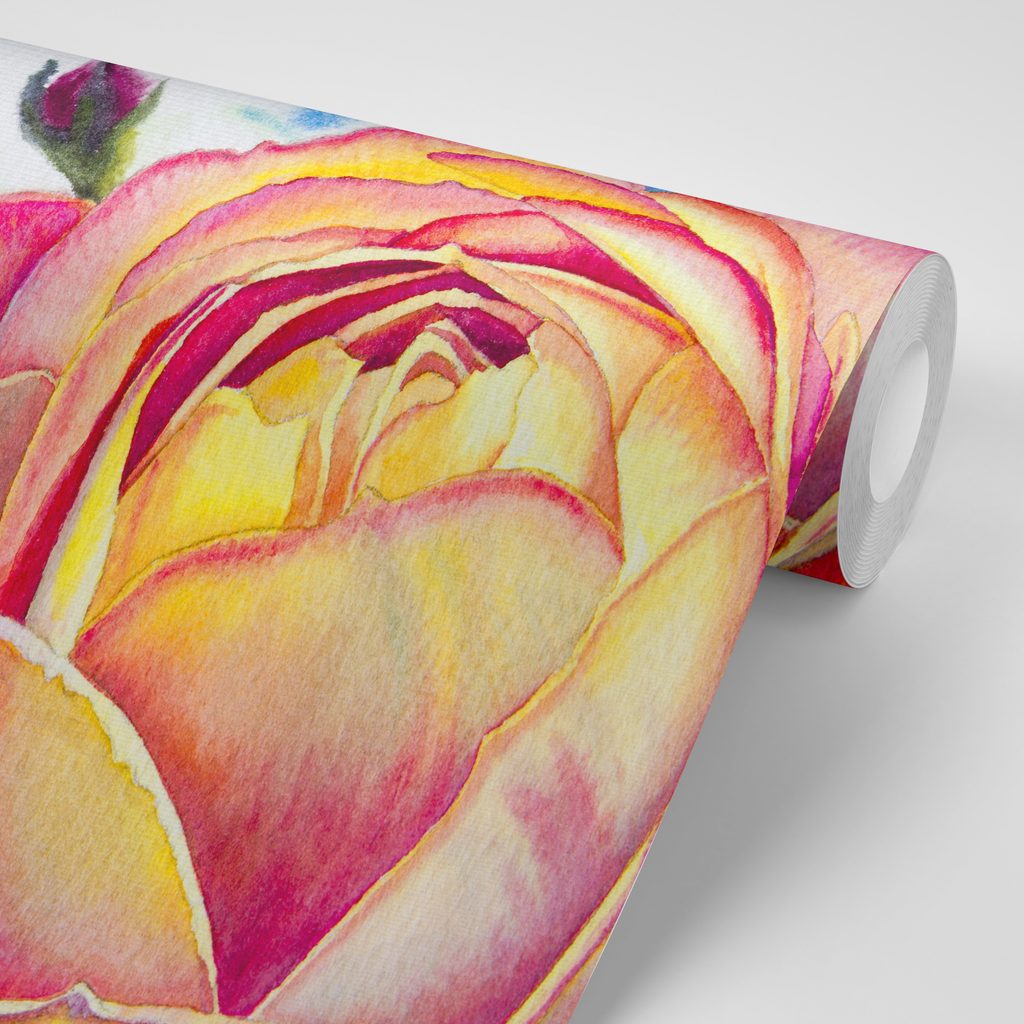 Tapeta kreslené růže | Dovido.cz