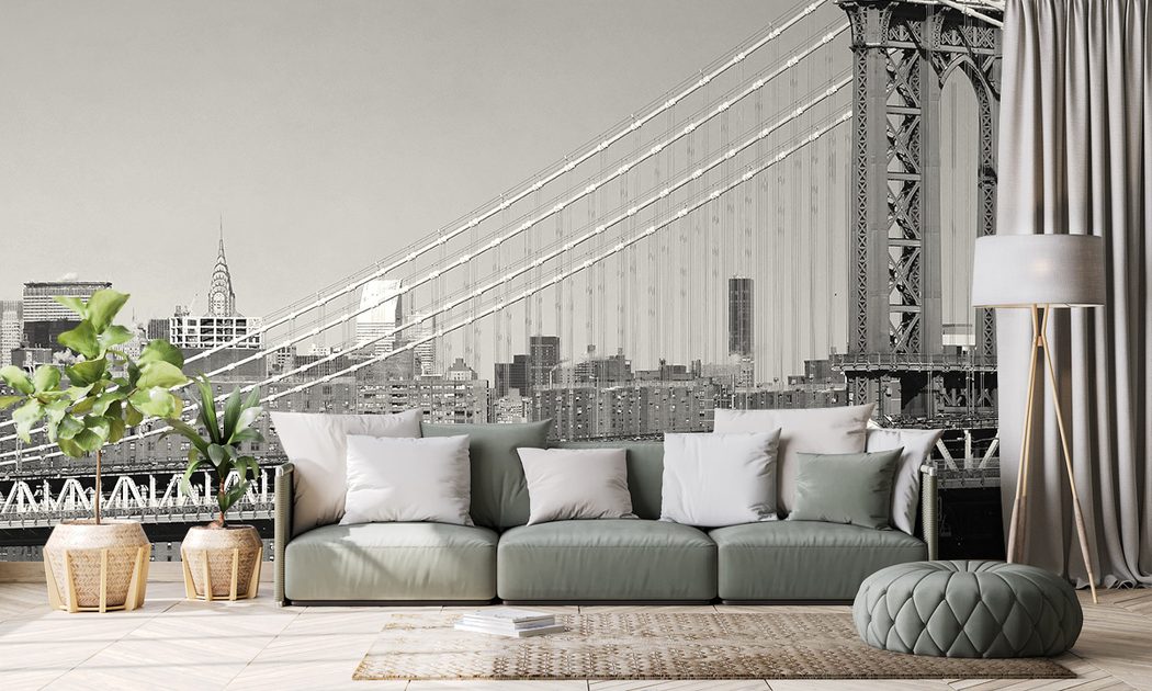 Samoljepljiva fototapeta crno-bijeli neboderi u New York-u | Dovido.hr