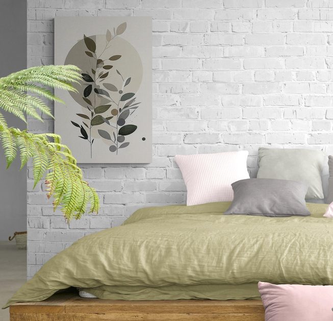 Wandbild Minimalistische Pflanzen im Boho-Stil | Dovido.de