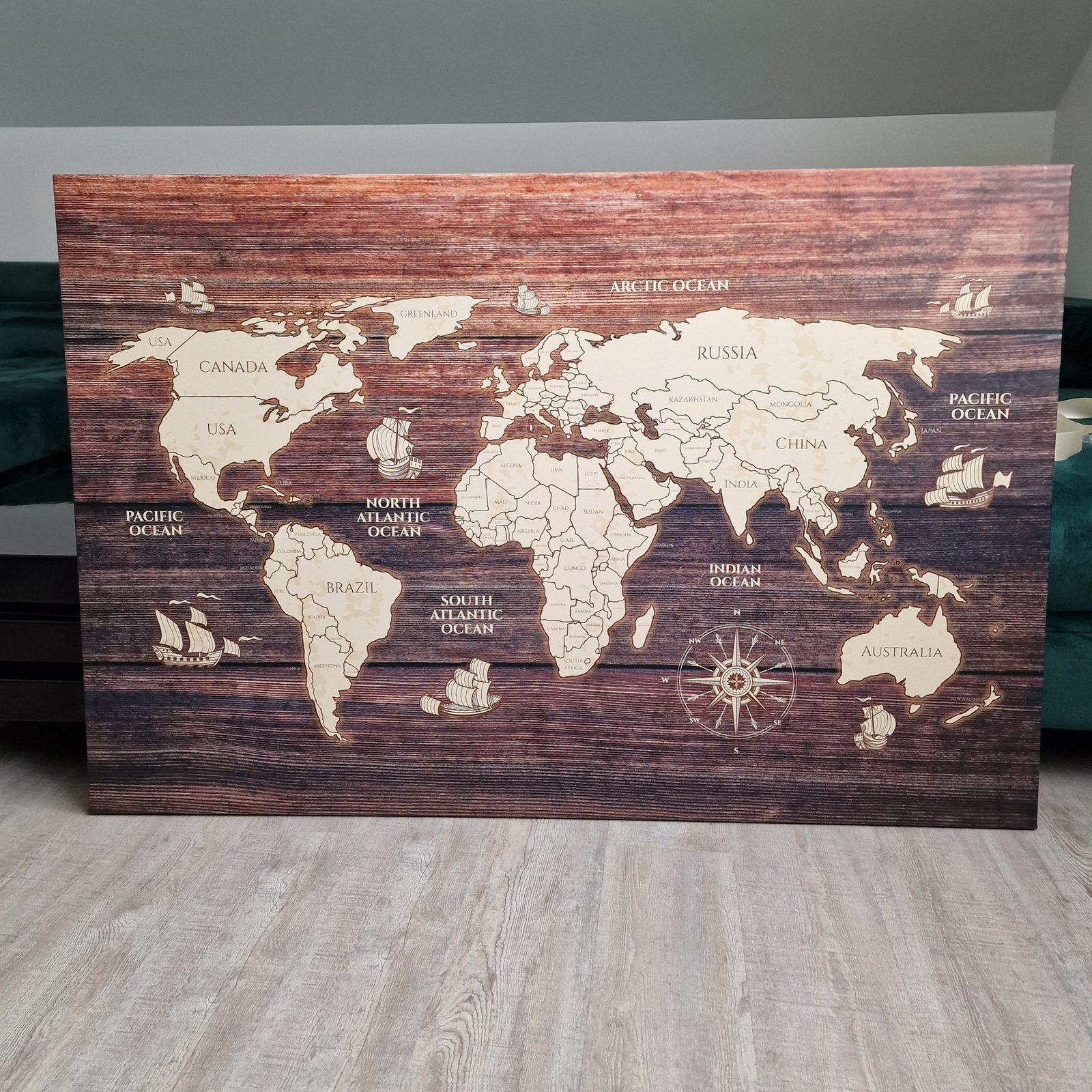 Obraz mapa na dreve | Dovido.sk