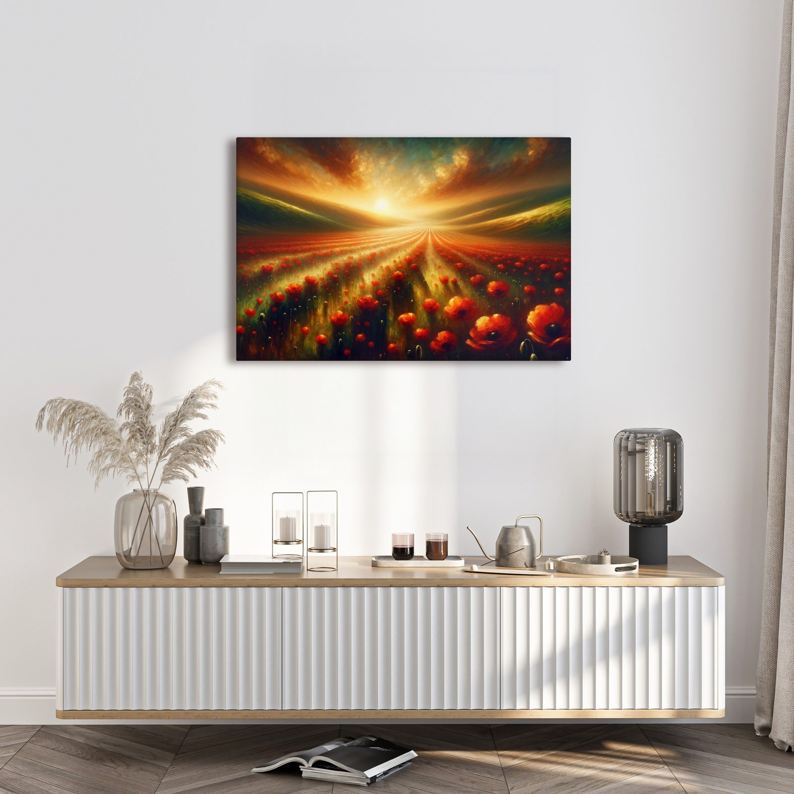 Obraz západ nad máky | Dovido.cz