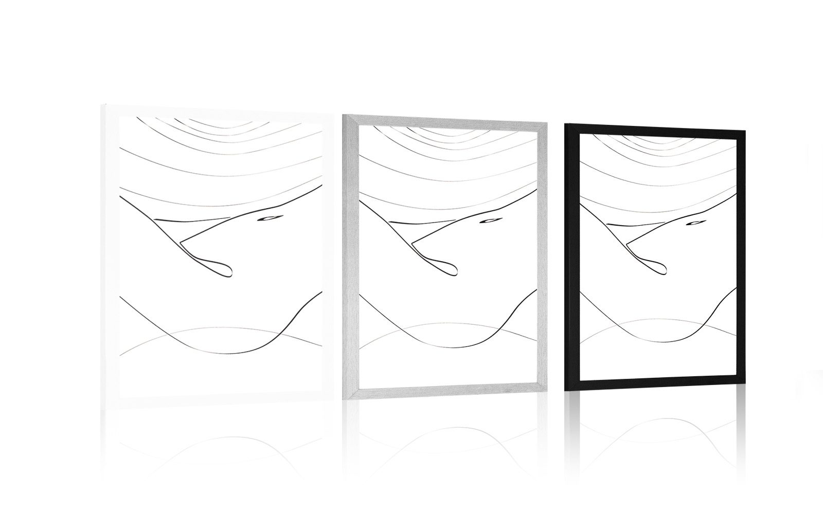 Poster Linie des weiblichen Körpers | Dovido.de