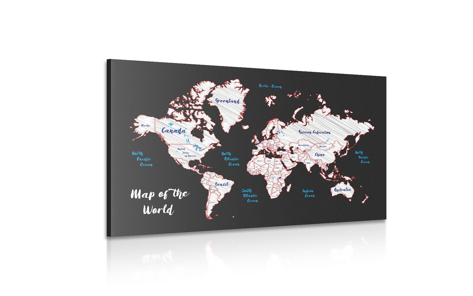Canvas print unique world map | Dovido.com