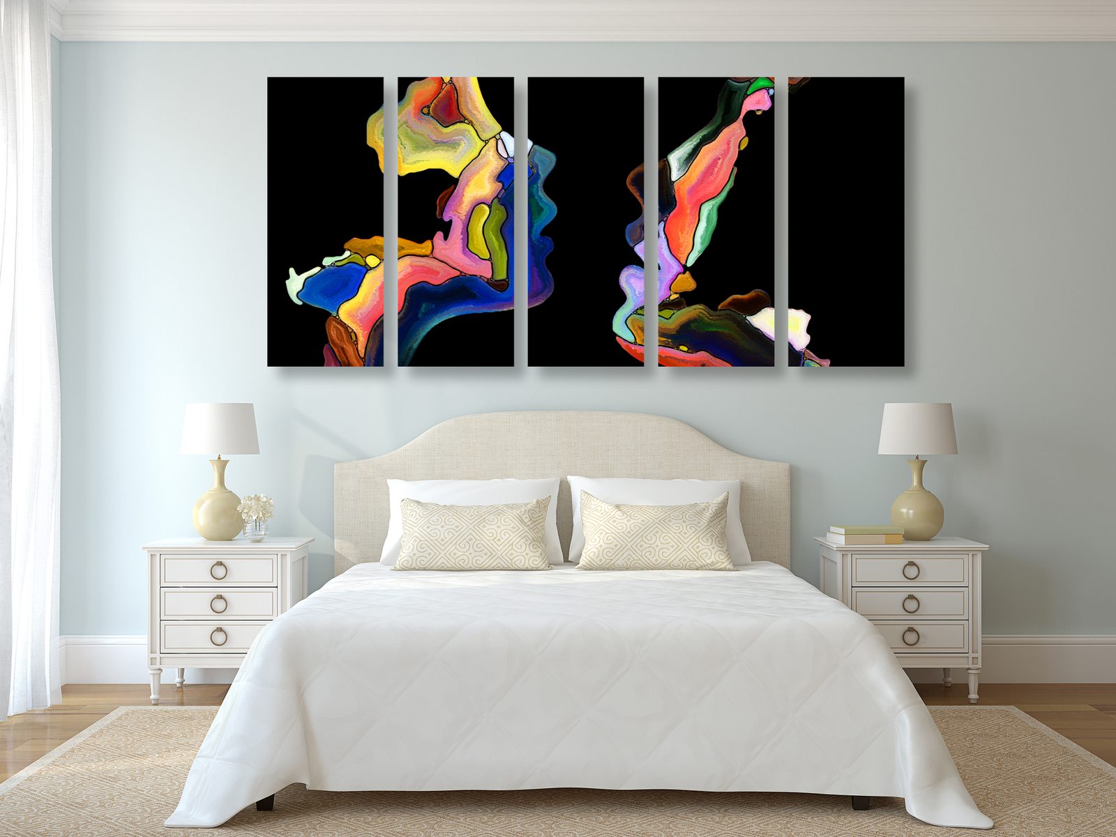 5-részes kép ember arc absztrakt változatban | Dovido.hu