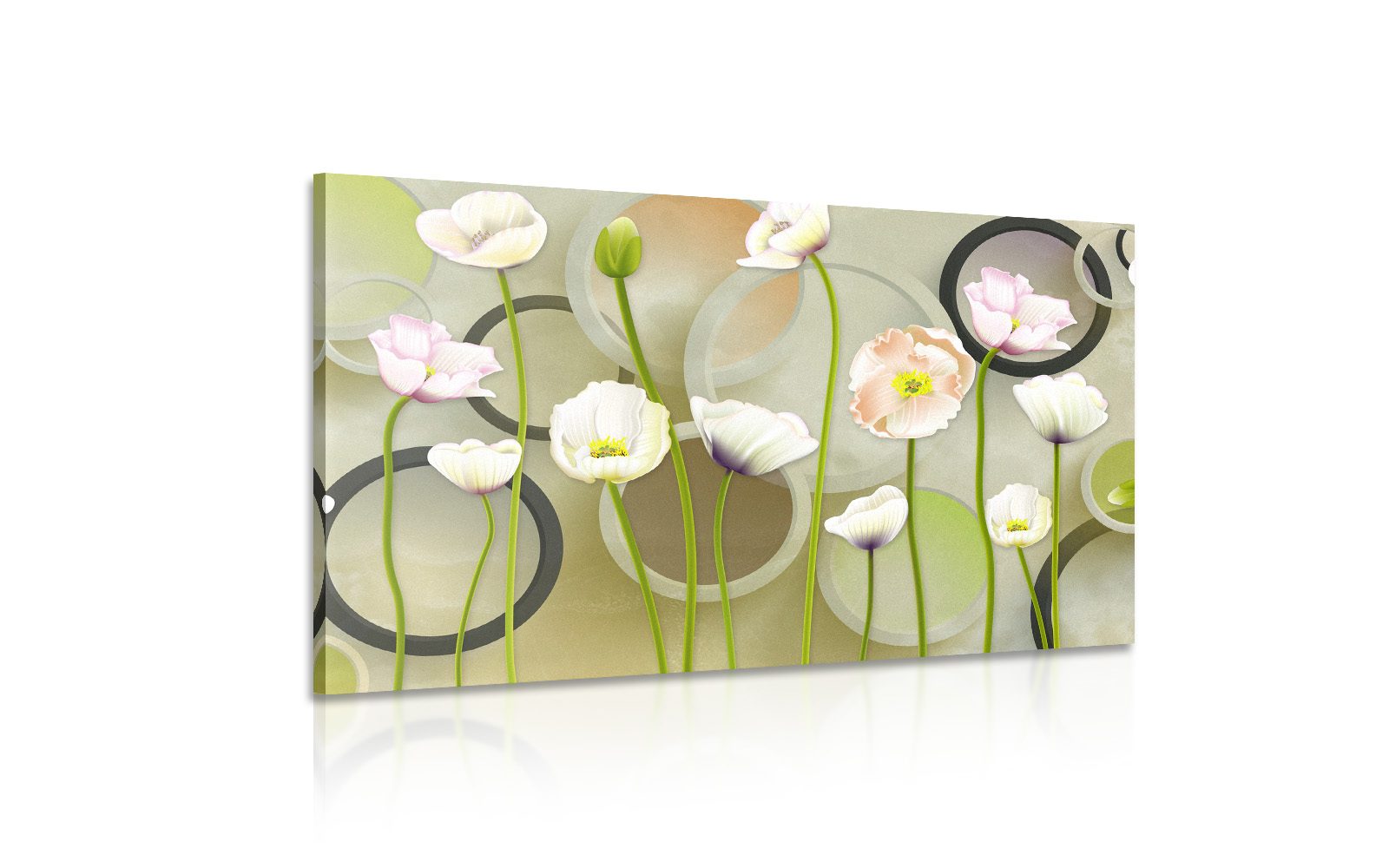 Tablou maci albi pe un fundal abstract | Dovido.ro