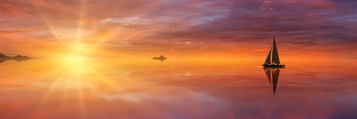 Slika napuštena brodica na moru | Dovido.hr