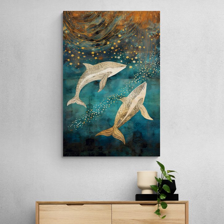 Obraz veľryby v magickom oceáne | Dovido.sk