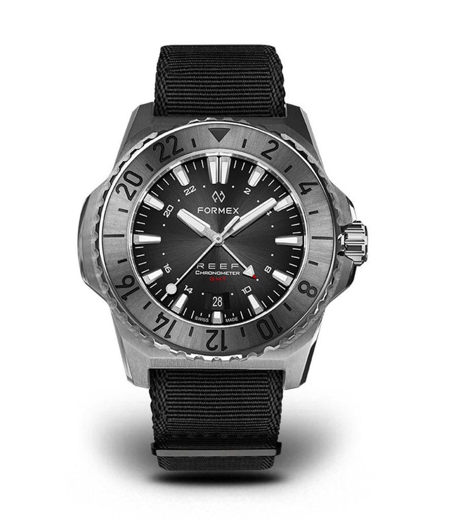 Formex Reef GMT Automatic Chronometer Black Dial with Red GMT | Helveti.eu
