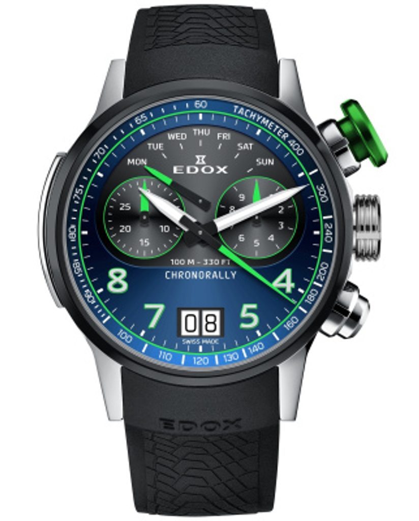 EDOX Chronorally Quartz Chronograph 38003-TINV-BUNV | Helveti.eu
