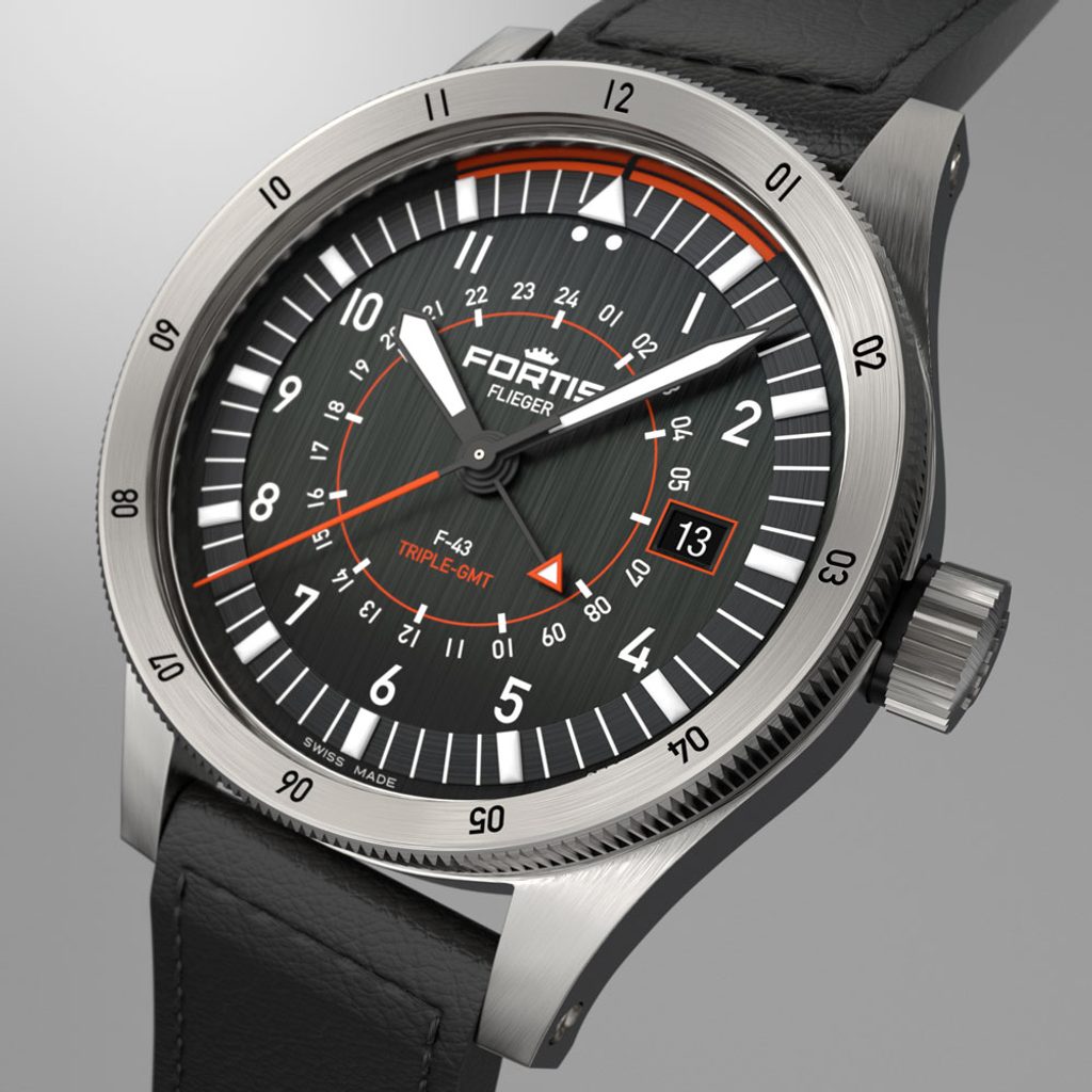 Fortis Flieger F-43 Triple-GMT Original COSC F4260001 | Helveti.eu