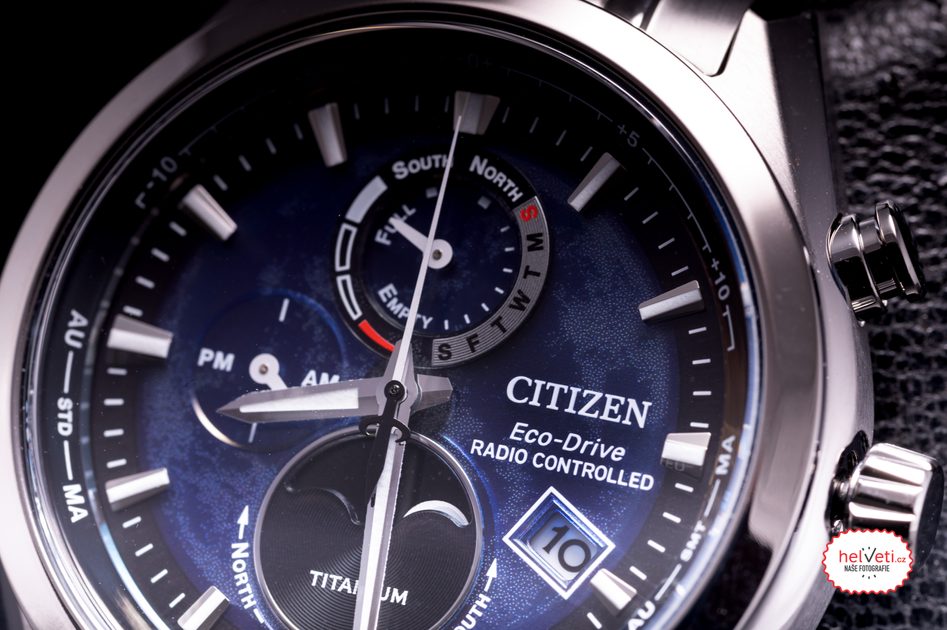 Citizen Eco-Drive Radio Controlled Tsukiyomi Moonphase Super Titanium ...