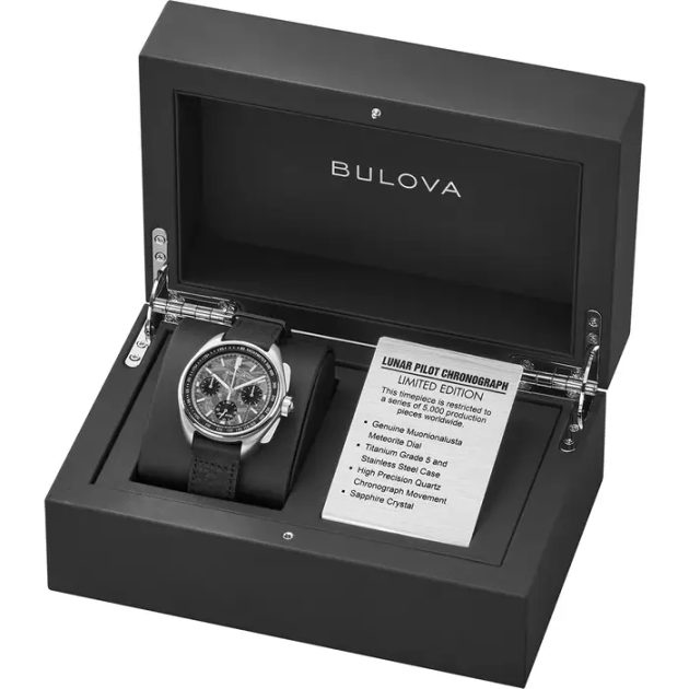 Bulova Lunar Pilot Chronograph 96A312 Meteorite Limited Edition ...