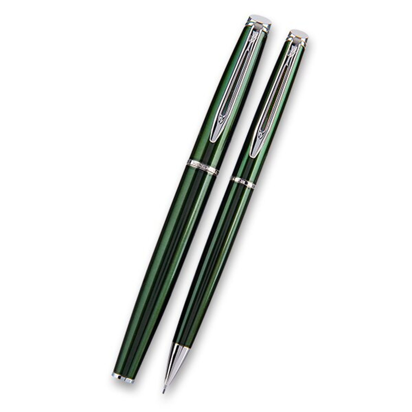 Waterman Hémisphère Metallic Green gift set Roller and mechanical ...