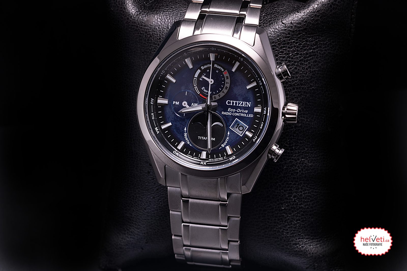 Citizen Eco-Drive Radio Controlled Tsukiyomi Moonphase Super Titanium ...