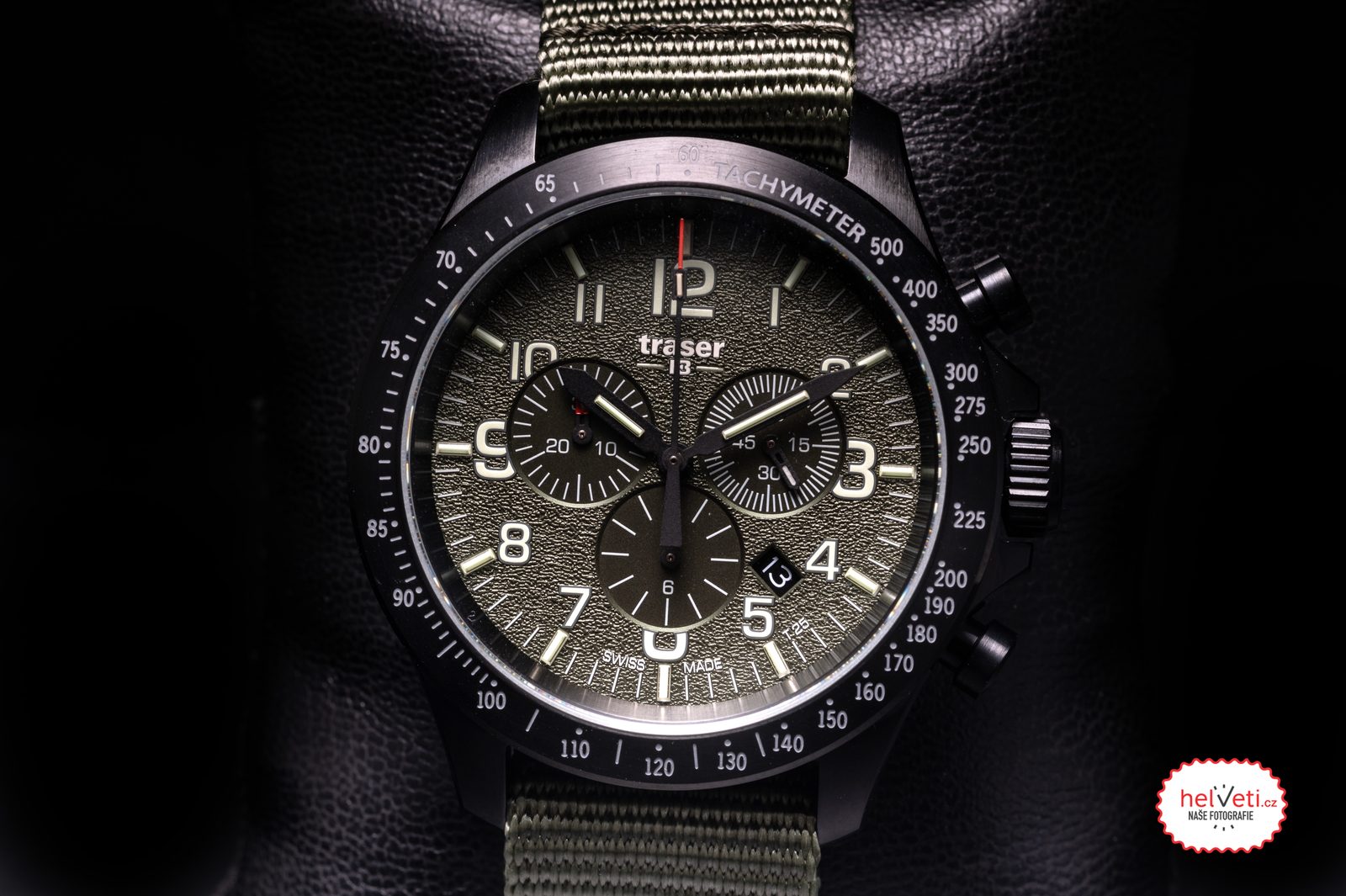 Traser P67 Officer Pro Chronograph Green Nato | Helveti.cz | Helveti ...