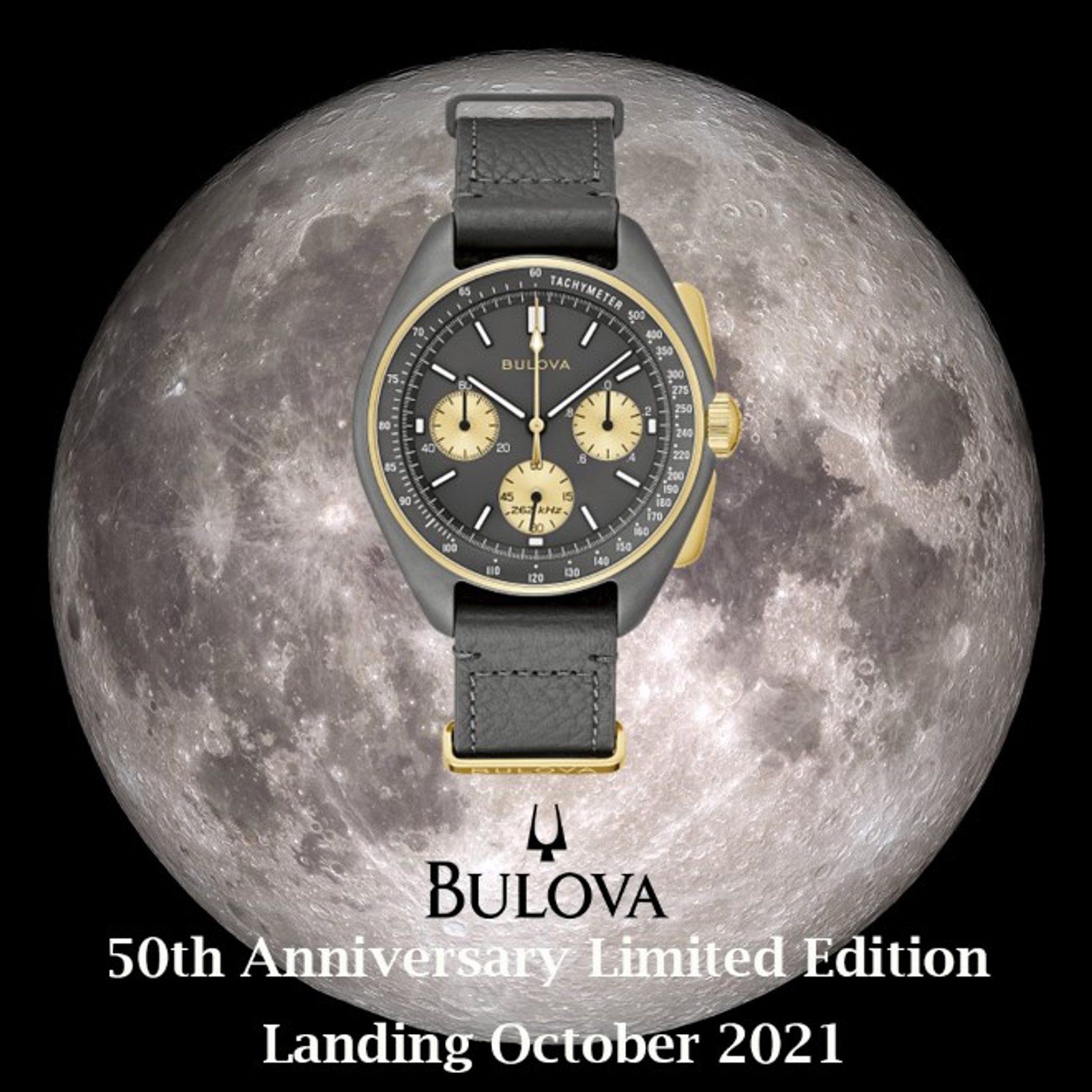 Bulova Lunar Pilot Chronograph 98A285 50th Anniversary Limited Edition ...