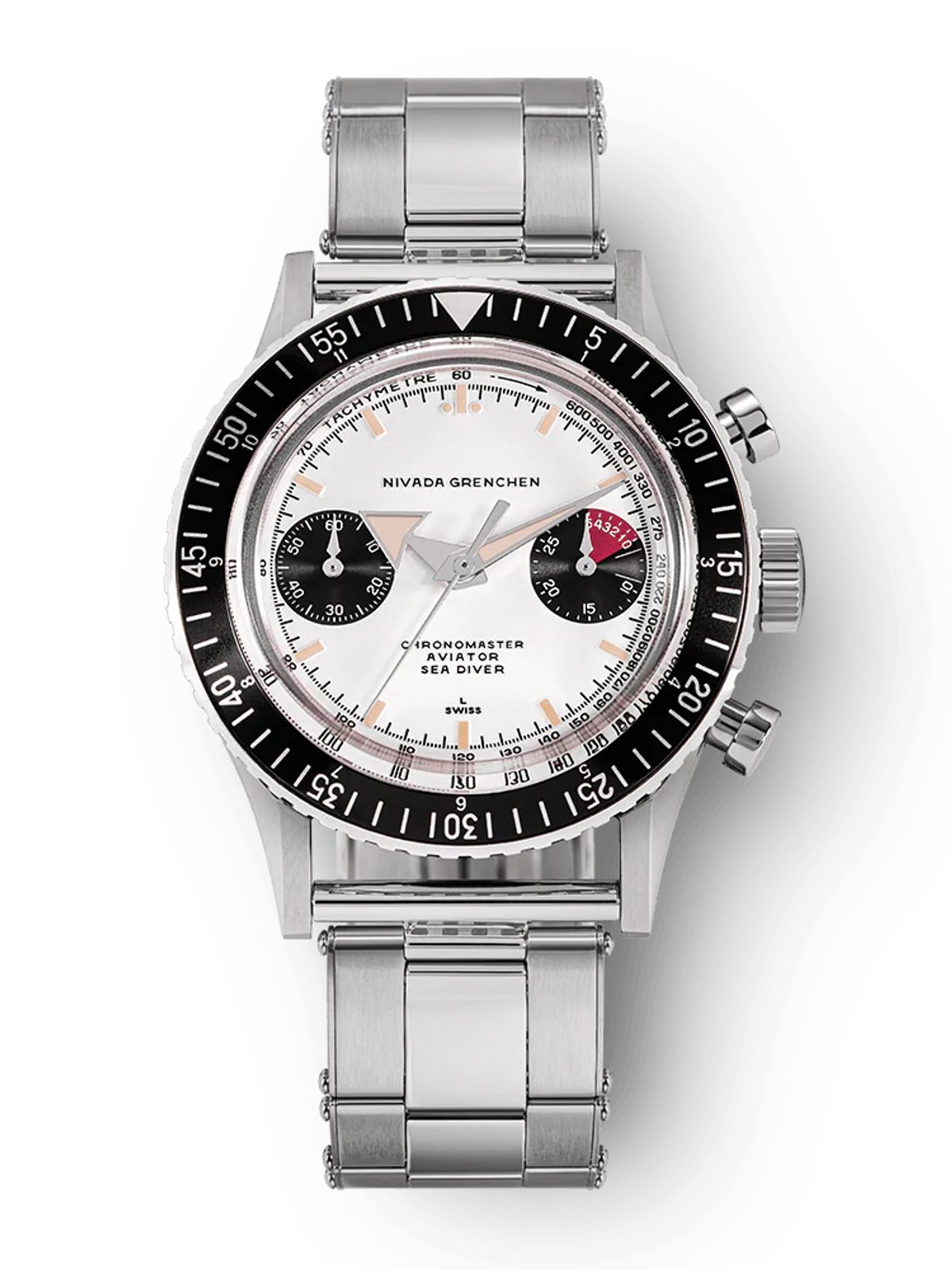 Nivada Grenchen Chronomaster White Panda Inter. Bezel - Manual | Helveti.cz