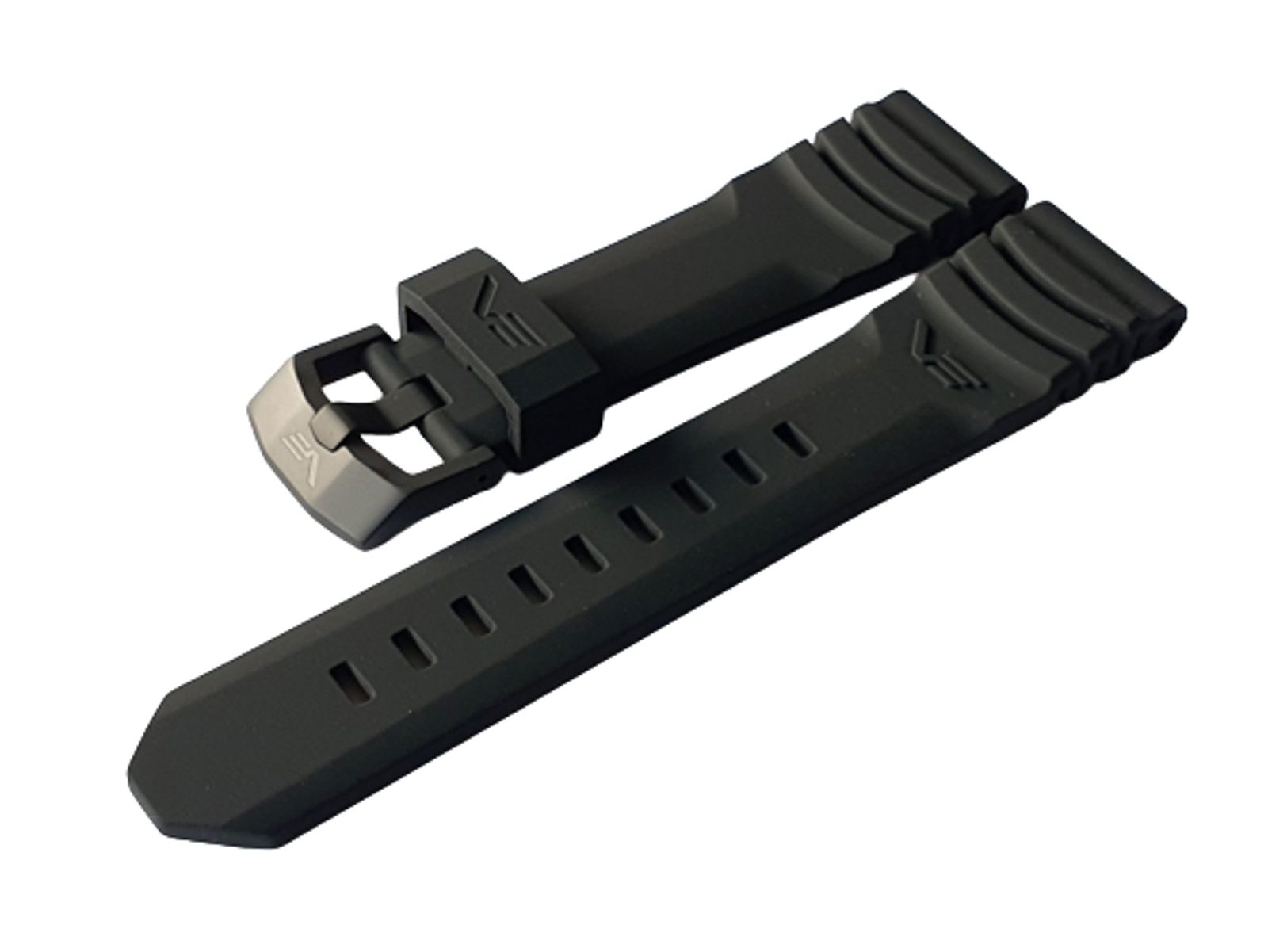 Silicone strap Vostok Europe 22mm for Nuclear Submarine - black buckle ...