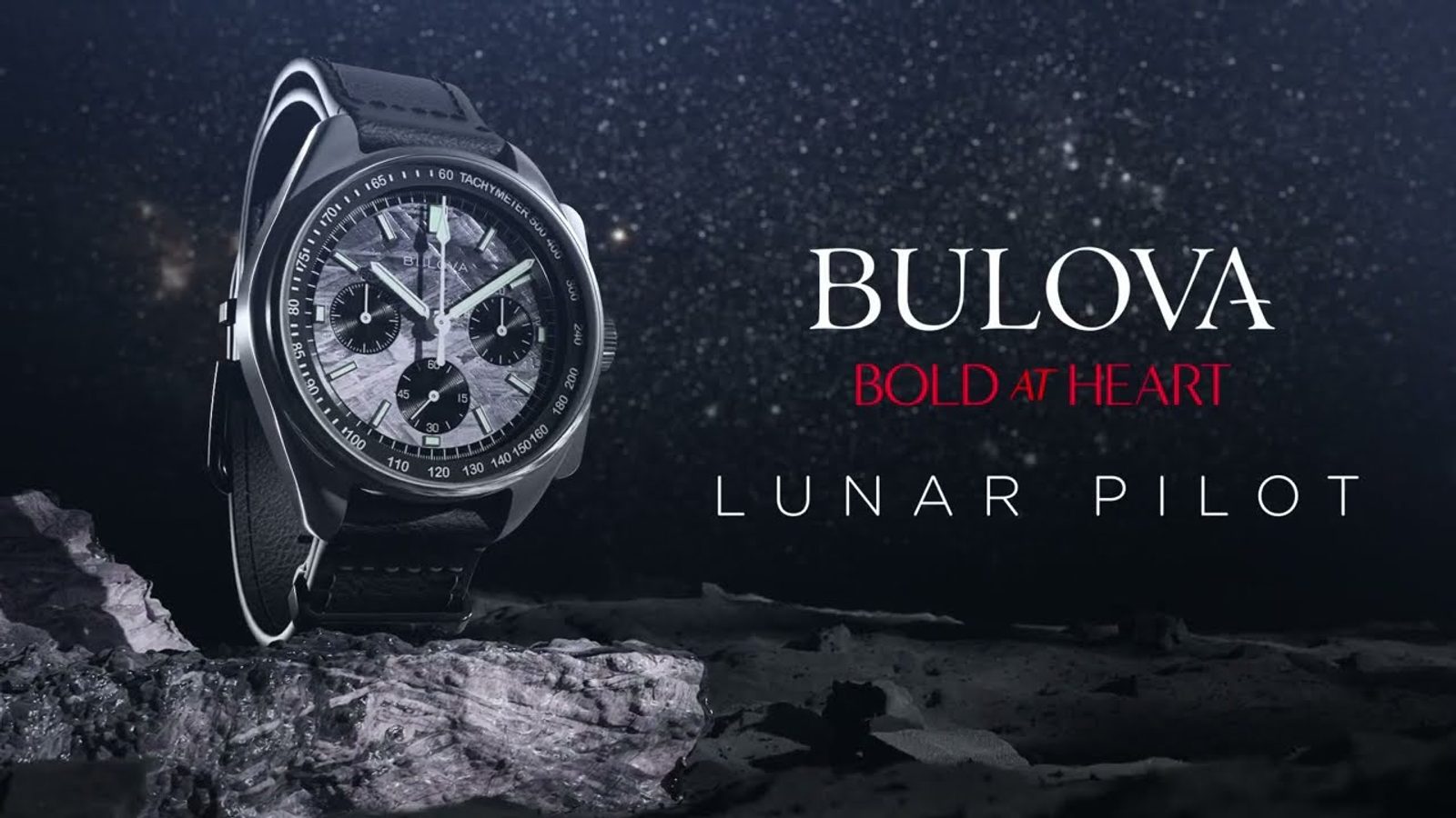 Bulova Lunar Pilot Chronograph 96A312 Meteorite Limited Edition ...