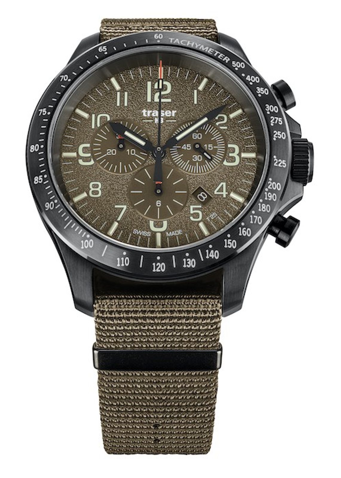 Traser P67 Officer Pro Chronograph Khaki Nato | Helveti.cz