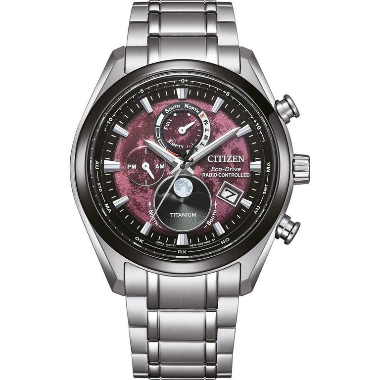 Citizen Eco-Drive Radio Controlled Tsukiyomi Moonphase Super Titanium ...