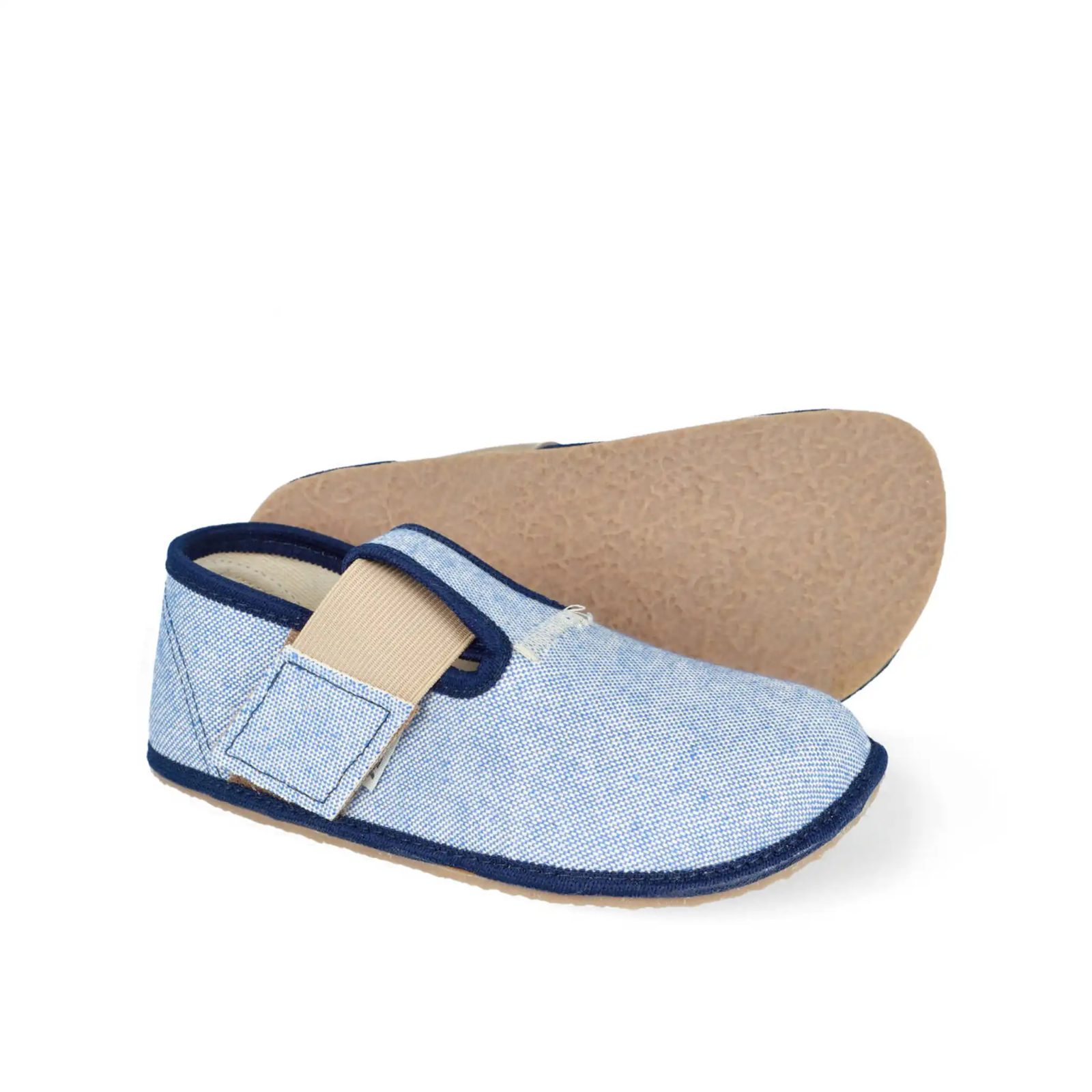 Chlapčenské papuče Barefoot Pegres, BF01 textil, modré | Pidilidi.sk