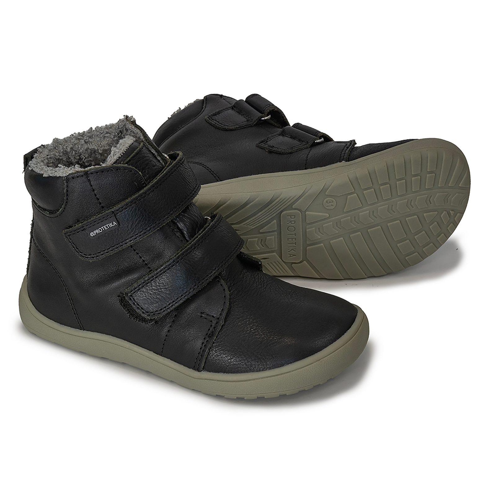 Chlapecké zimní barefoot boty DARYK BLACK, PRO-tex, Protetika, černá ...