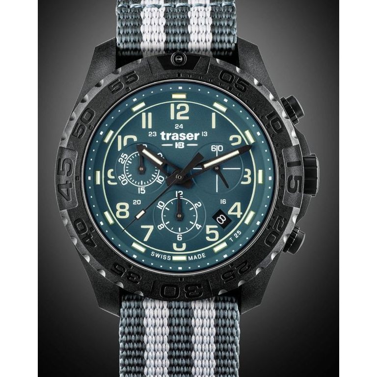 Traser P96 Outdoor Pioneer Evolution Chrono Petrol nato - HodinkyTraser ...