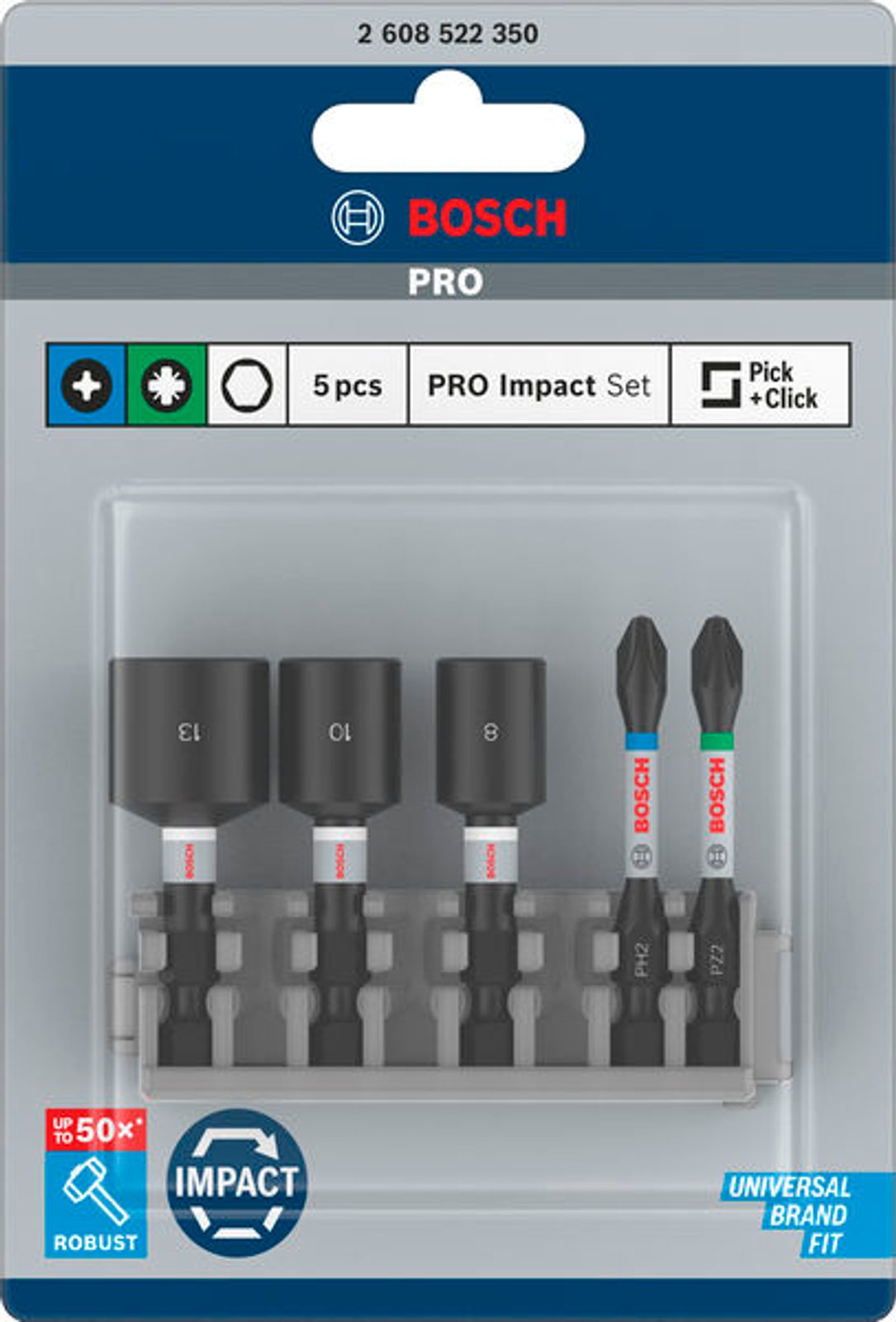 Sada nástavců Bosch PRO Impact Control 2608522350 | Jarabák