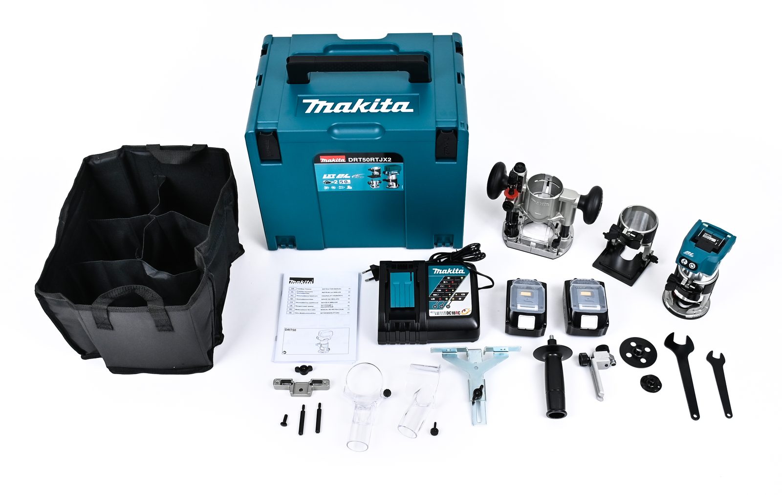 Aku kombinovaná frézka Makita DRT50RTJX2 | Jarabák