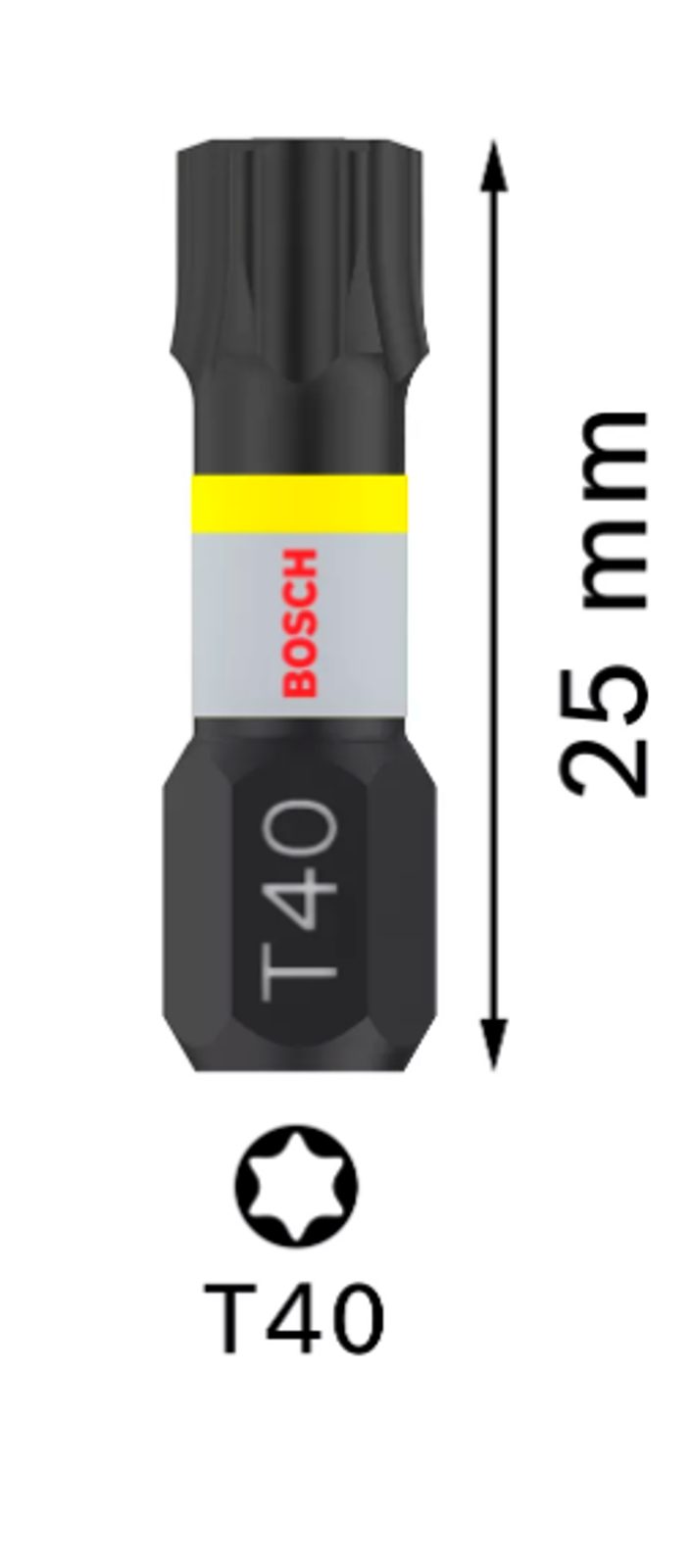 Šroubovací bit Bosch PRO Impact Control 25 mm T40 2 ks 2608522478 | Jarabák