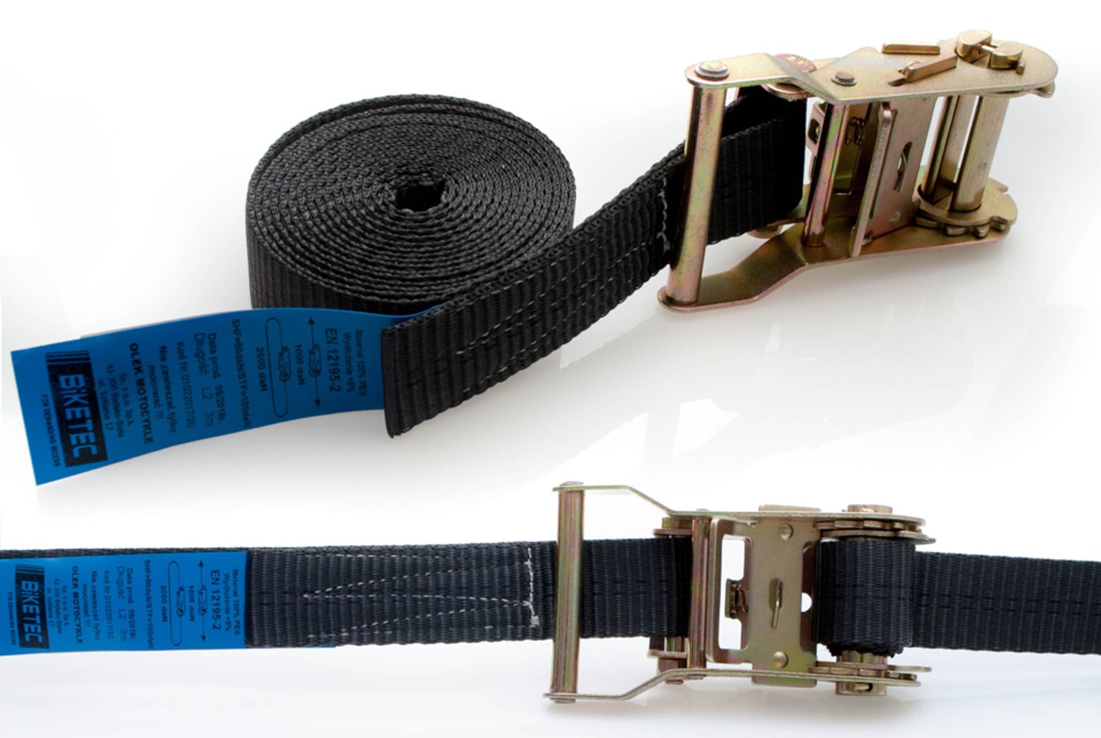 Transportní upínací popruh s račnou 35mm délka 4 metry Certifikovaný ...