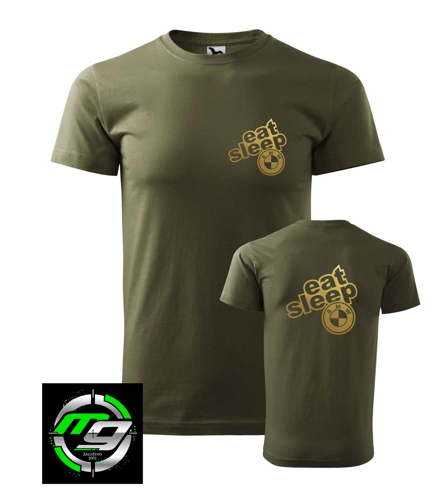 Pánské triko s motivem BMW Eat Sleep - Military - MOTO TRIKA - Trička ...