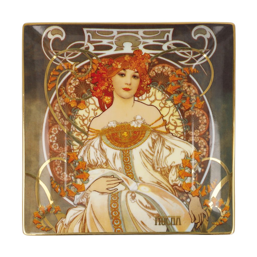 Bowl Alphonse Mucha - Dreaming, 12 / 12 / 1.5 cm, Fine Bone China ...
