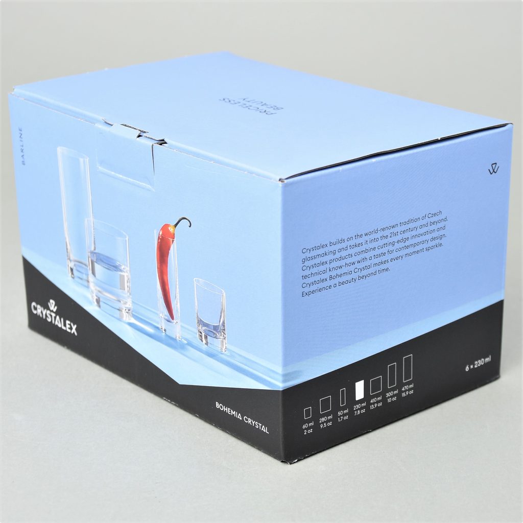 Barline 230 ml, Mineral water glass, 6 pcs., Crystalex - Bohemia ...