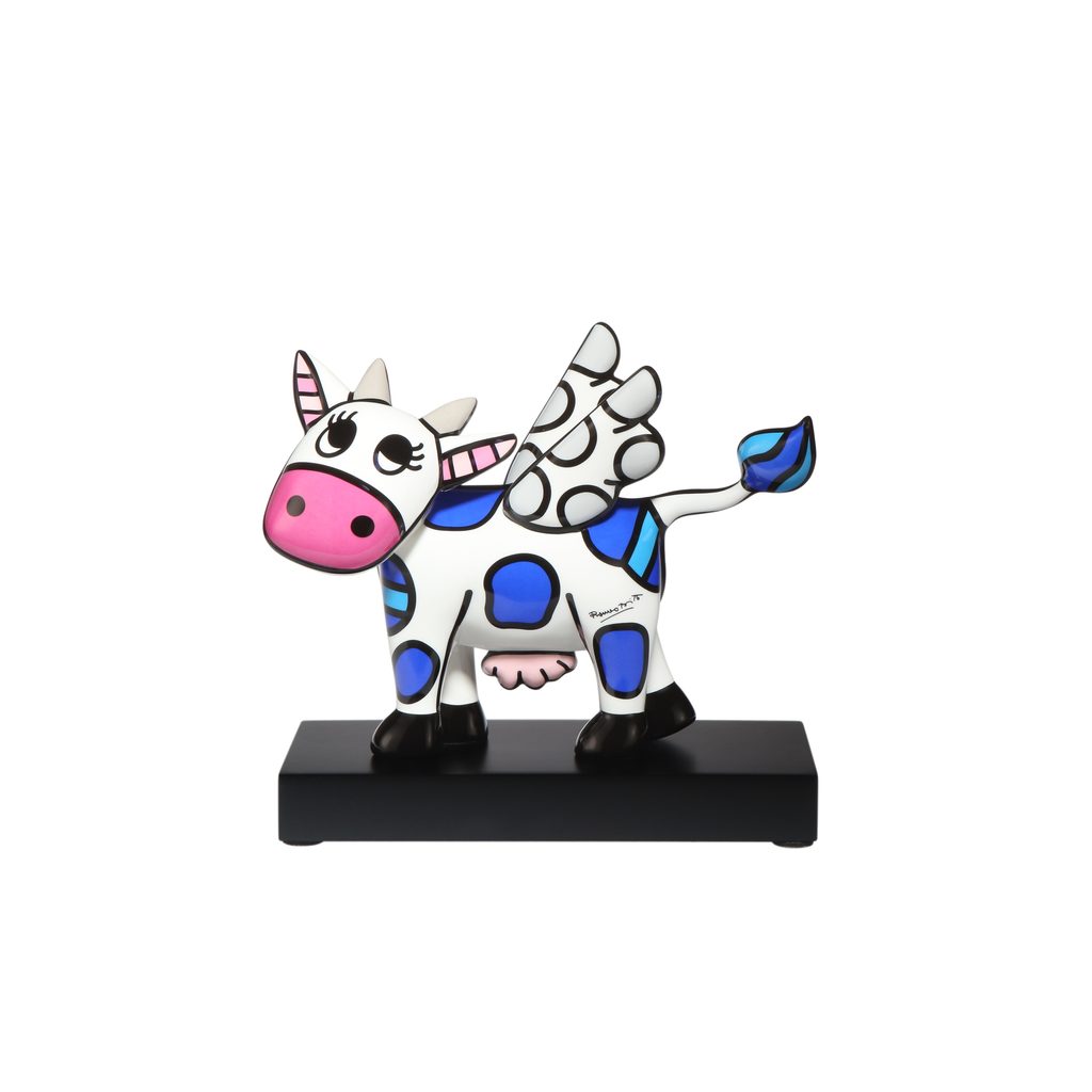 Figurine Romero Britto - Flying Cow, 20 / 9 / 19 cm, Porcelain, Goebel ...