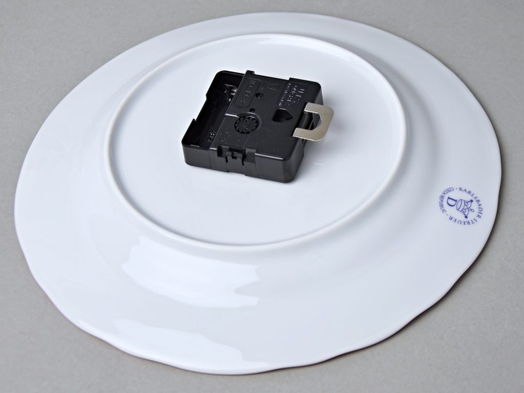 Wall clock with clockwork 24 cm, Hazenka red line, Cesky porcelan a.s ...