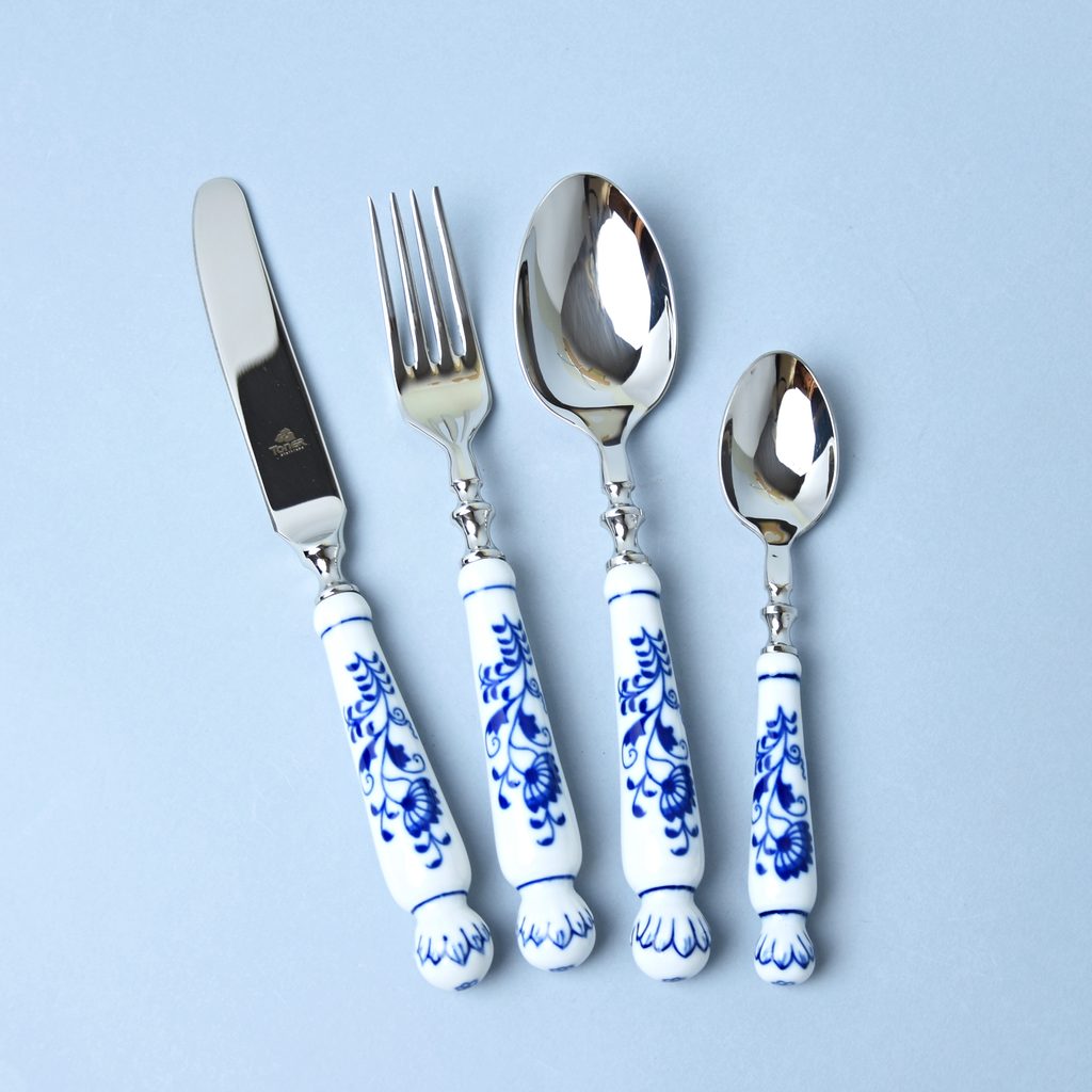 Luxury 24 pieces cutlery set, Original Blue Onion Pattern - Cibulák ...
