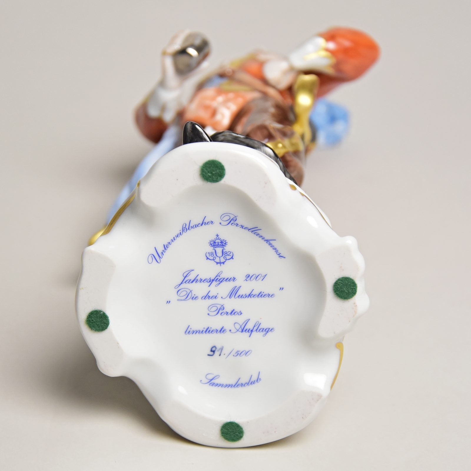 Three Musketeer - Porthos 20 cm, Porcelain Figures Unterweissbacher ...